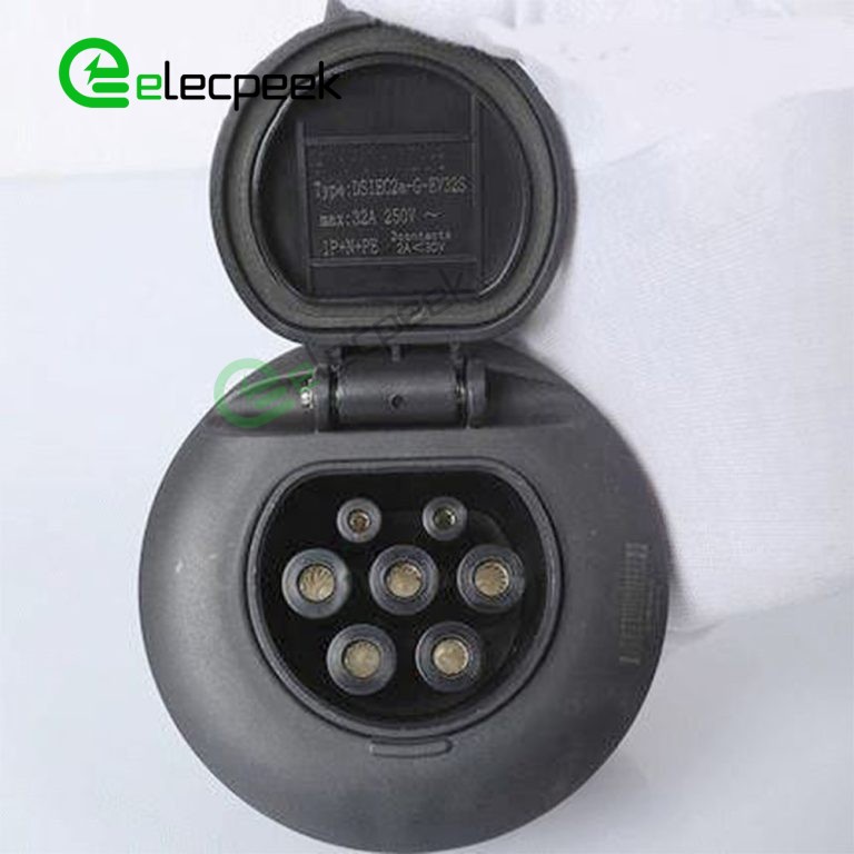AC 250V 16A Single-phase EV Charging Connector Standard Socket GB/T for ...