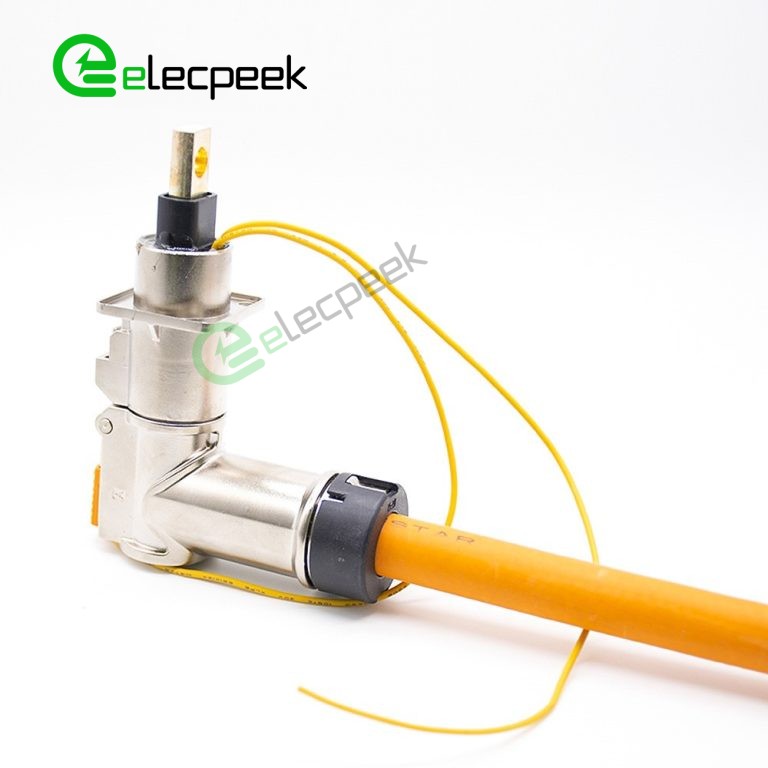 High Voltage Safety Lock Cable 1 Pin 300A Metal Right Angle HVSL Plug ...