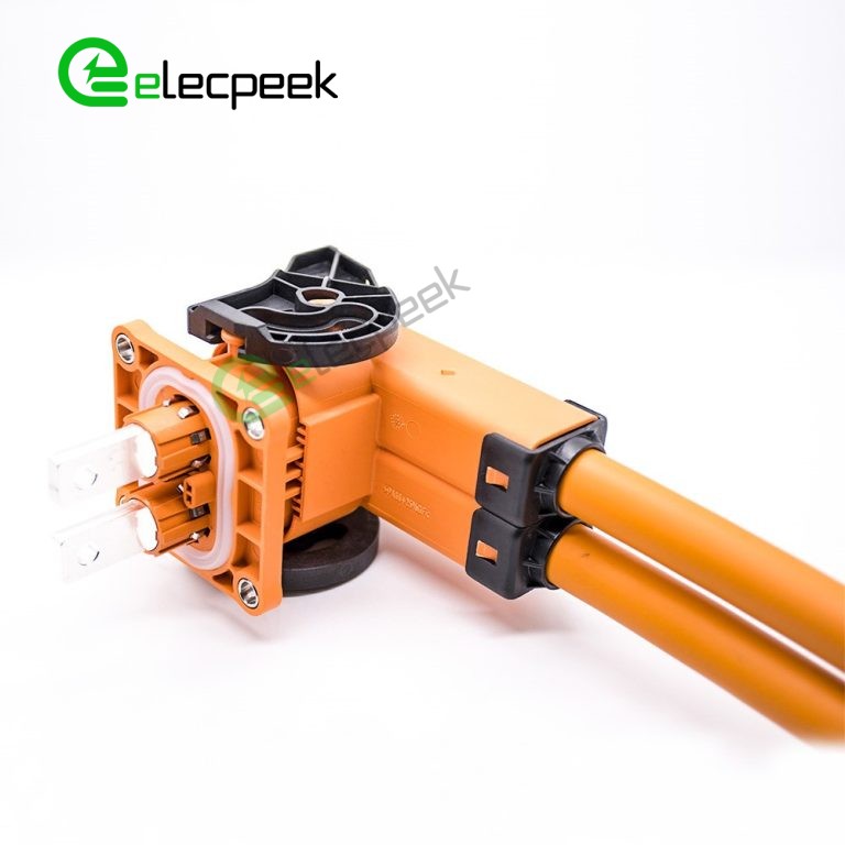 High Voltage Safety Lock Cable 2 Pin Right Angle HVSL Plug Plastic 8mm ...