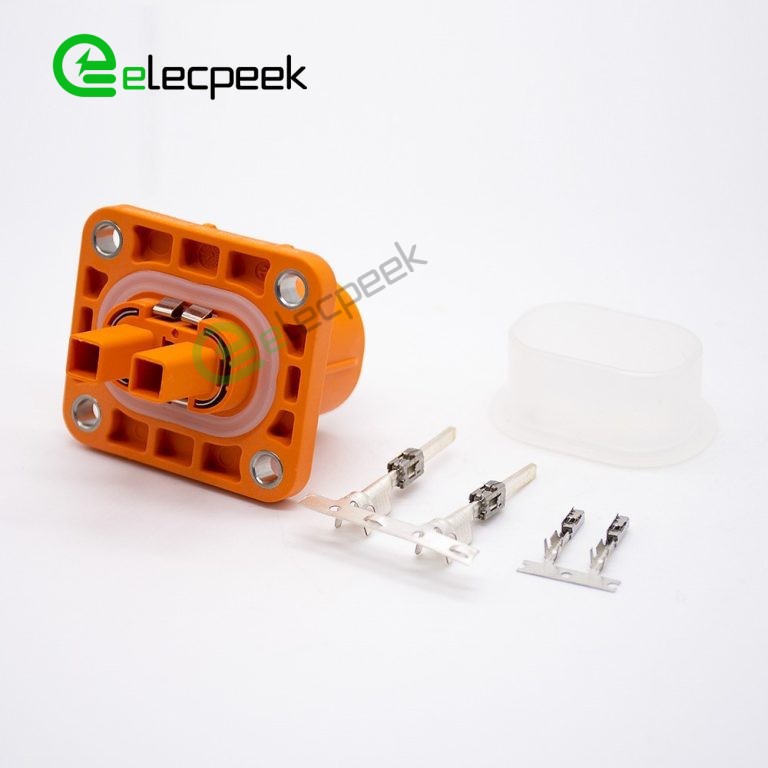 2 Pin 2.8mm HVIL Connector High Voltage Interlock 16A Straight Socket ...