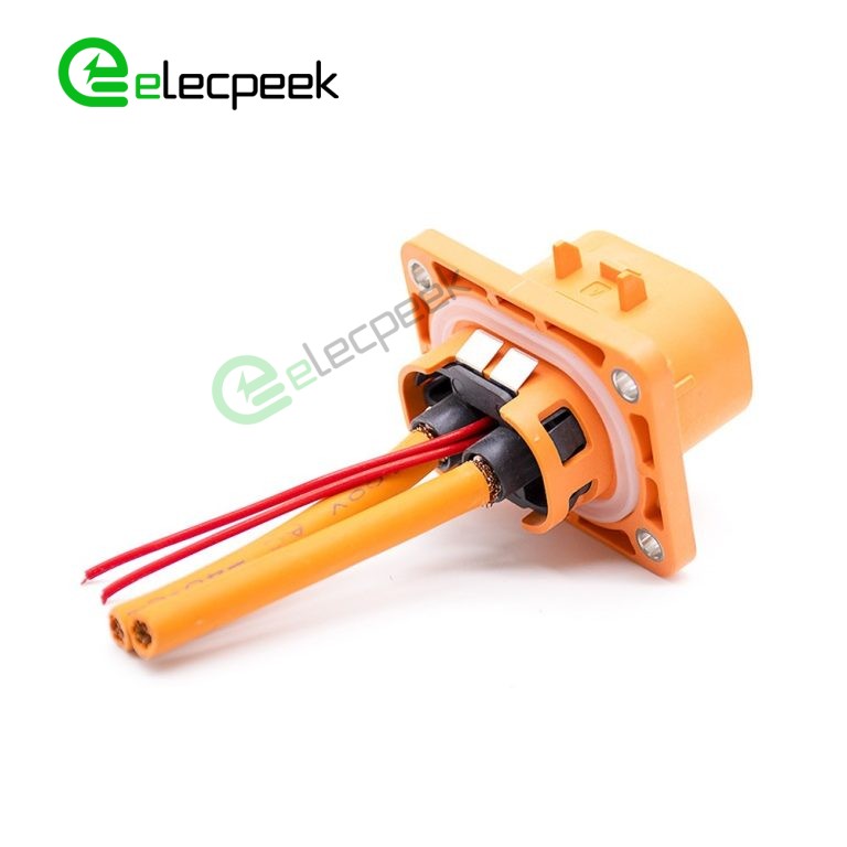 50A 2 Pin HVIL Connector High Voltage Interlock Straight Socket