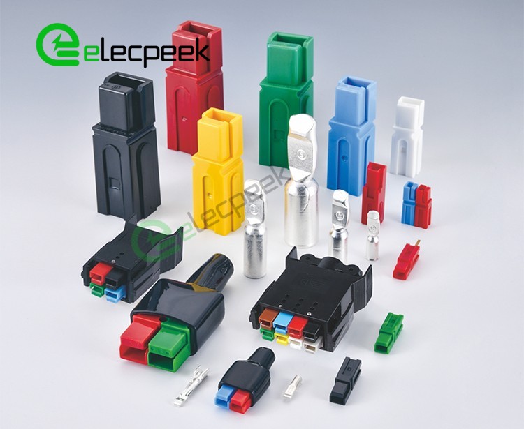 600V 4p Power Connector Kit 4 Way Forklift Battery Cable Connector 45A ...