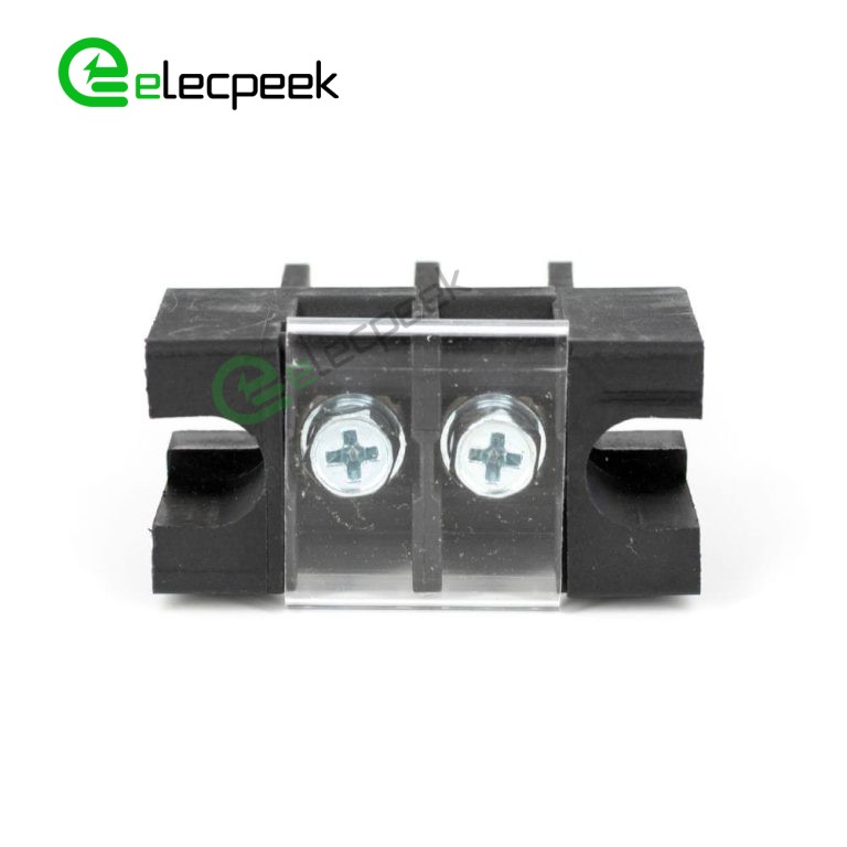 50A Panel Feed Through Terminal Block 2 Pin 8mm2 600V Straight